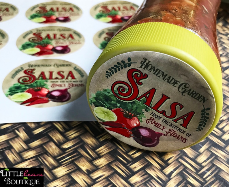 Salsa Labels, Garden Salsa Labels, Homemade Salsa Labels, Salsa Canning ...