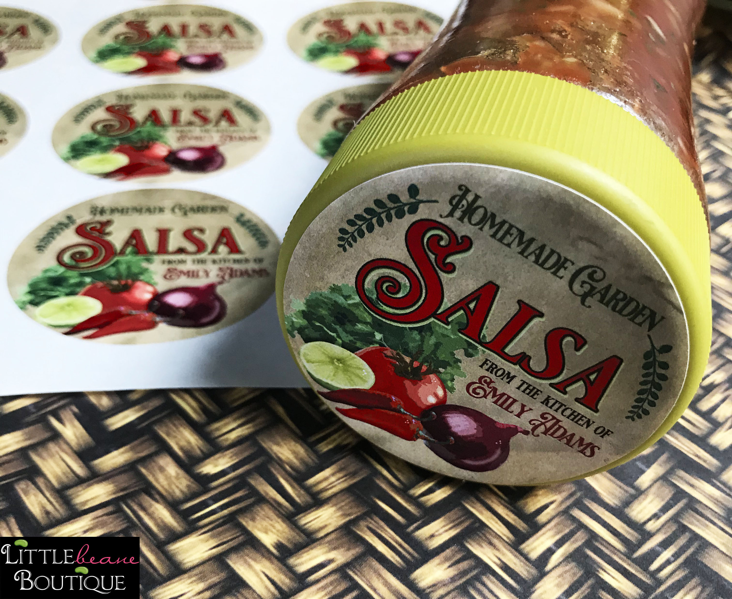 Salsa Labels Garden Salsa Labels Homemade Salsa Labels | Etsy