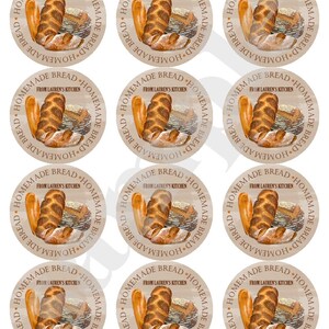 Personalized Bread Stickers, Homemade Bread Labels, Sourdough Bread ...