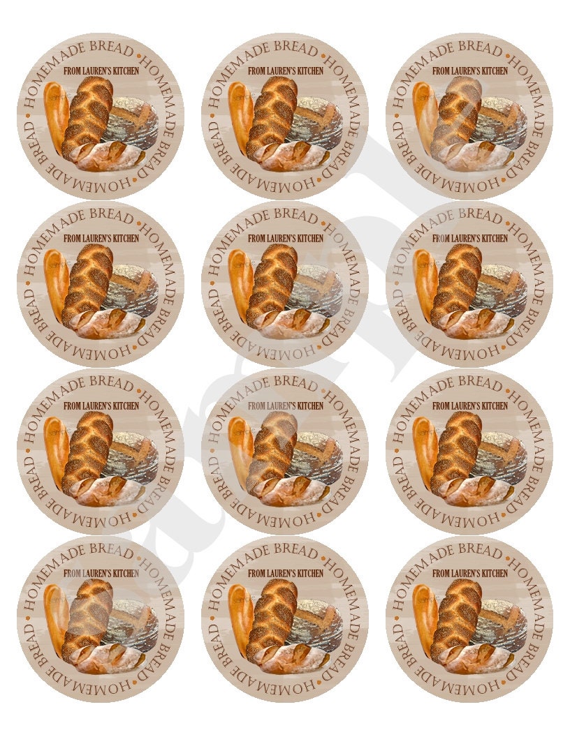Personalized Bread Stickers Homemade Bread Labels Sourdough | Etsy