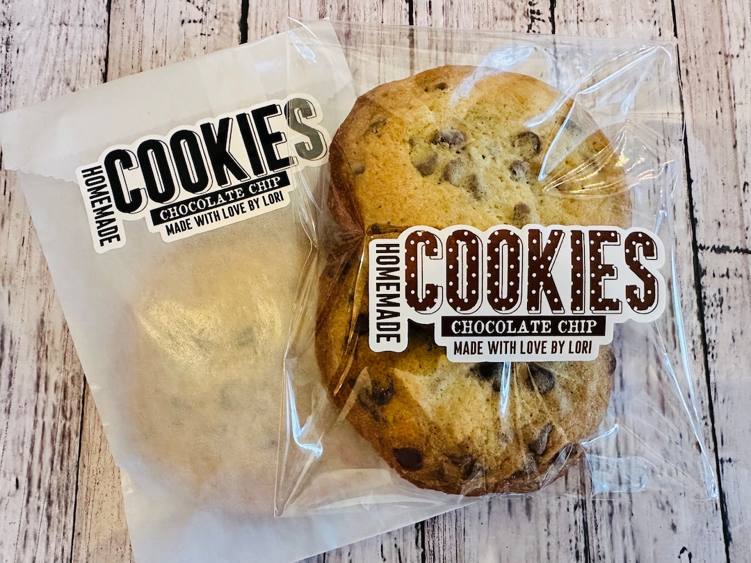 Chocolate Chip Cookie Stickers, Personalized Cookie Labels, Baking ...