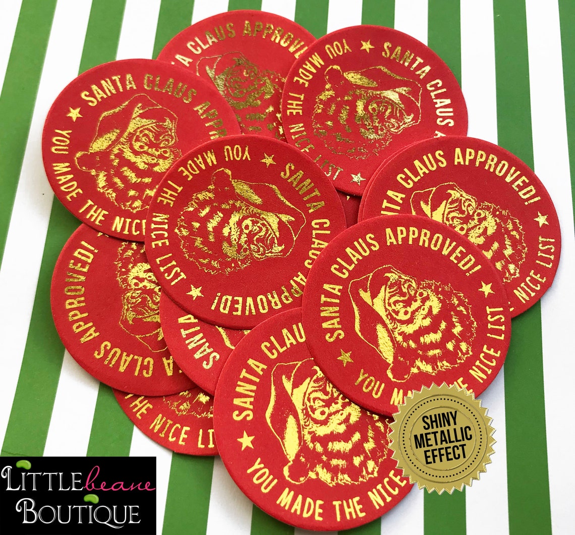 Santa Gift Labels Santas Nice List Labels for Kids Santa - Etsy