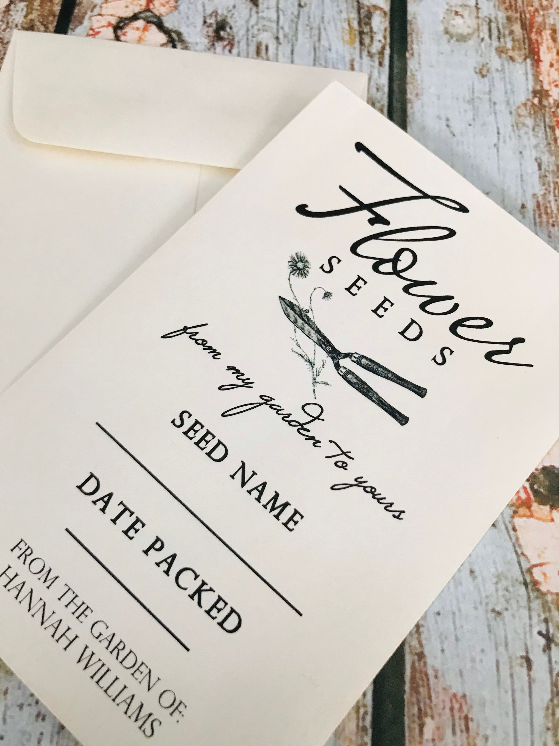 Personalized Seed Packets Homegrown Seed Packets Gardener | Etsy