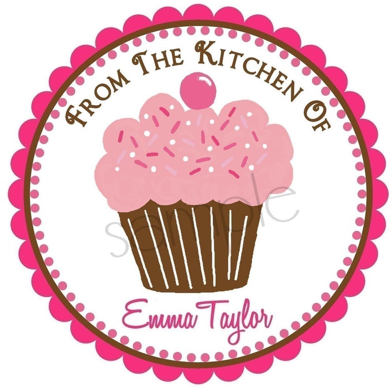 Cupcake Stickers Personalized Cupcake Labels Gift Stickers | Etsy