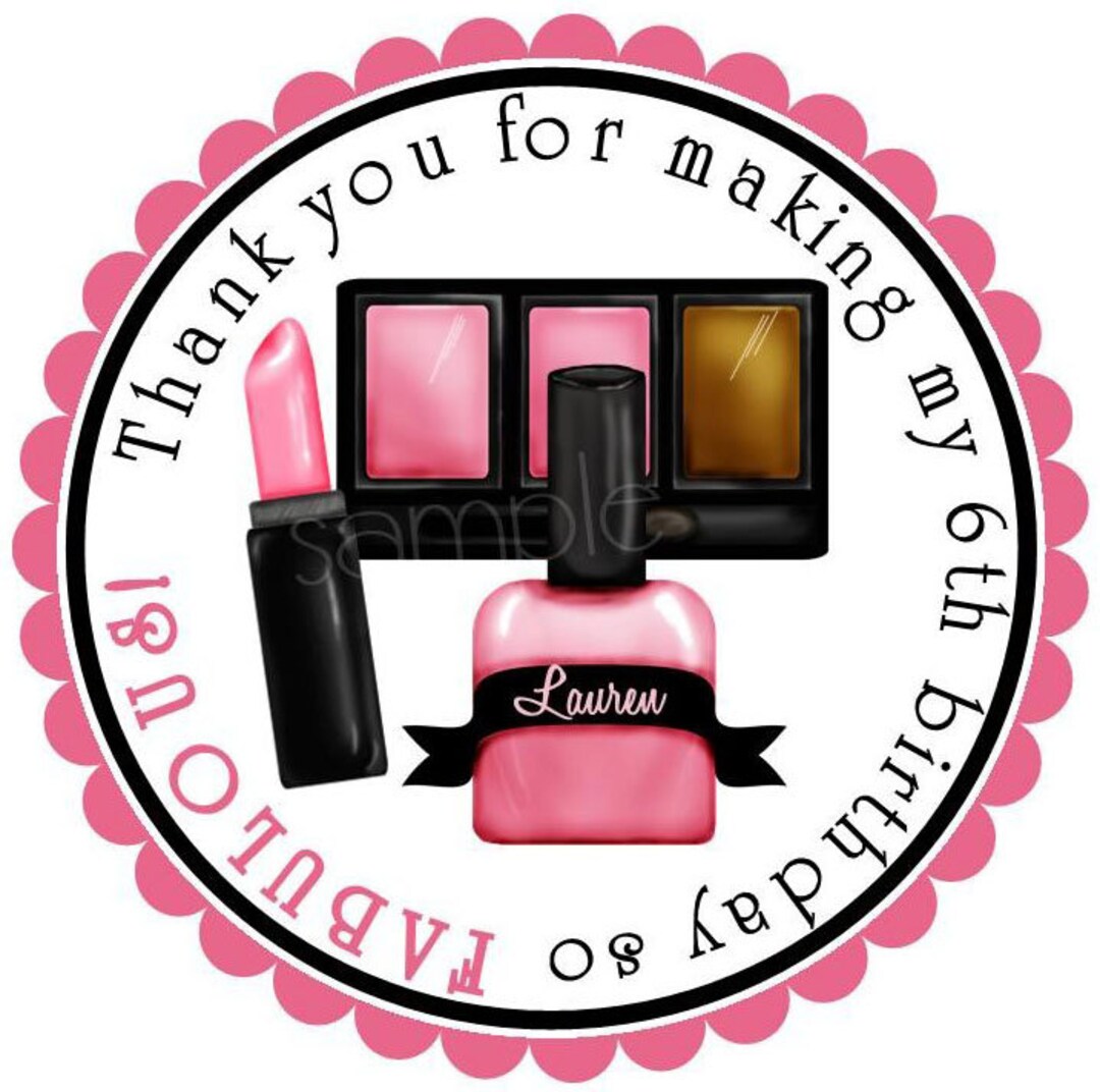 Personalized Stickers, Makeup Stickers, Makeup Pparty Favor Labels ...