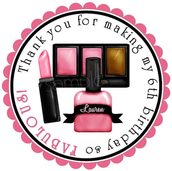 Personalized Stickers Makeup stickers Makeup pparty favor | Etsy