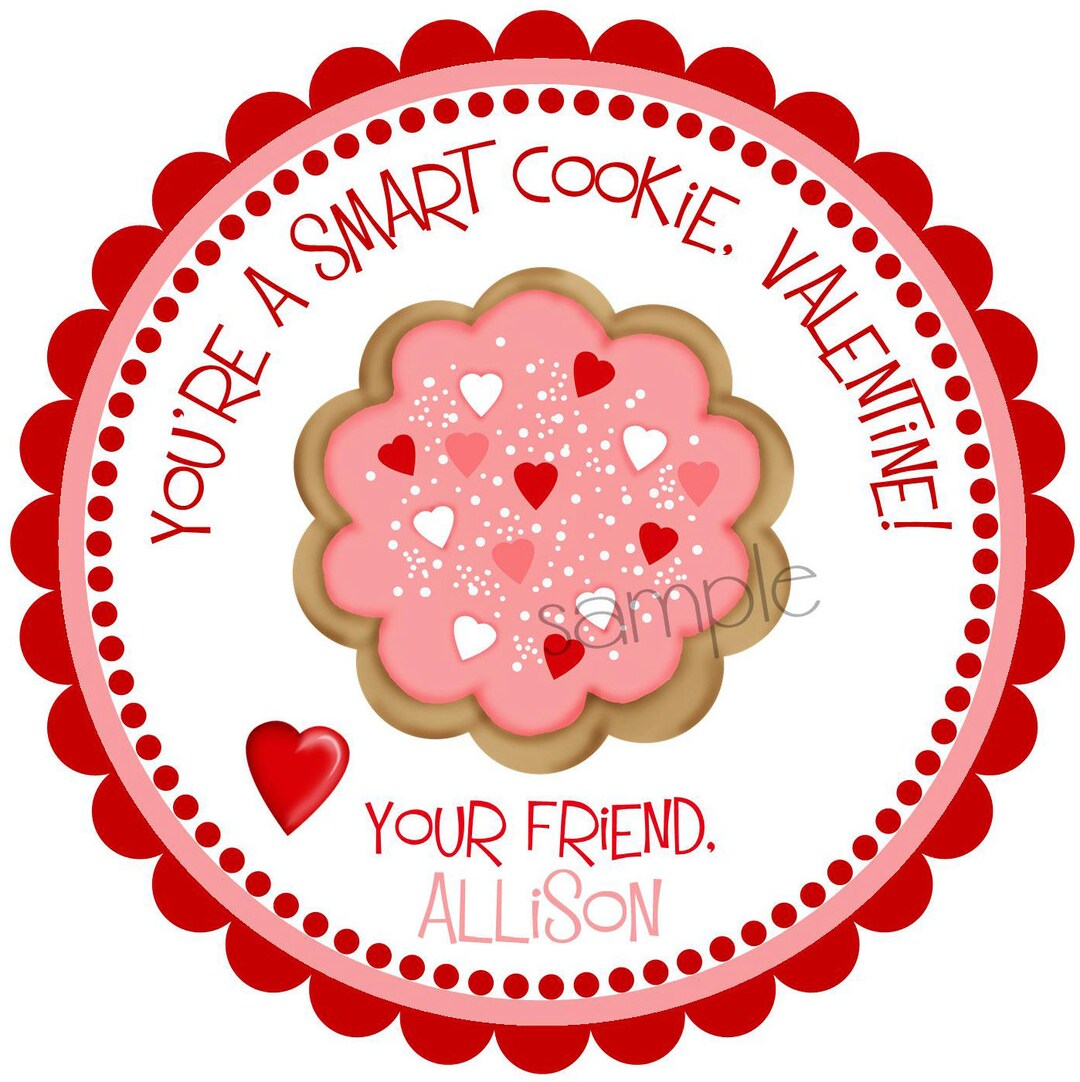 Valentines Day Stickers, You're a Smart Cookie, Boys Valentine Stickers ...