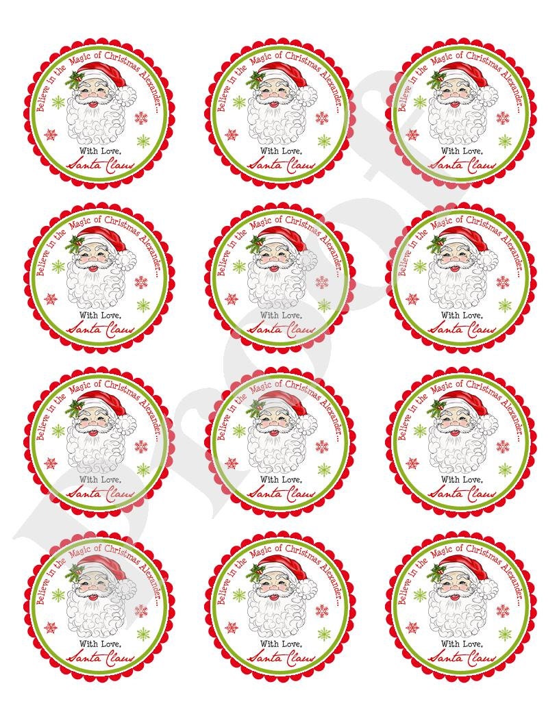 Santa Claus Stickers, Christmas Stickers, NEW Santa Claus Gift Stickers ...