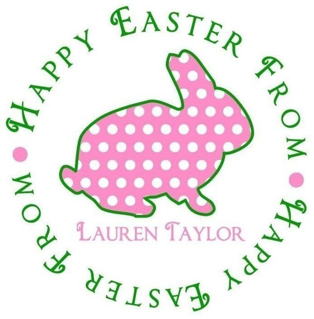 Easter Stickers,easter Bunny Labels, Kids Easter Favors,favor Labels ...