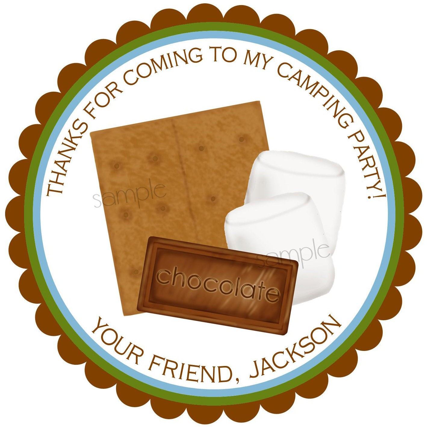 Smore Stickers Smore Labels Camping Stickers Wedding Smore - Etsy
