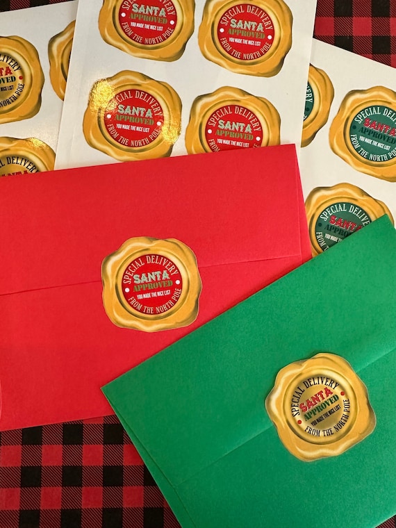 Official Santa Seal Stickers - Special Delivery Stickers - Christmas ...