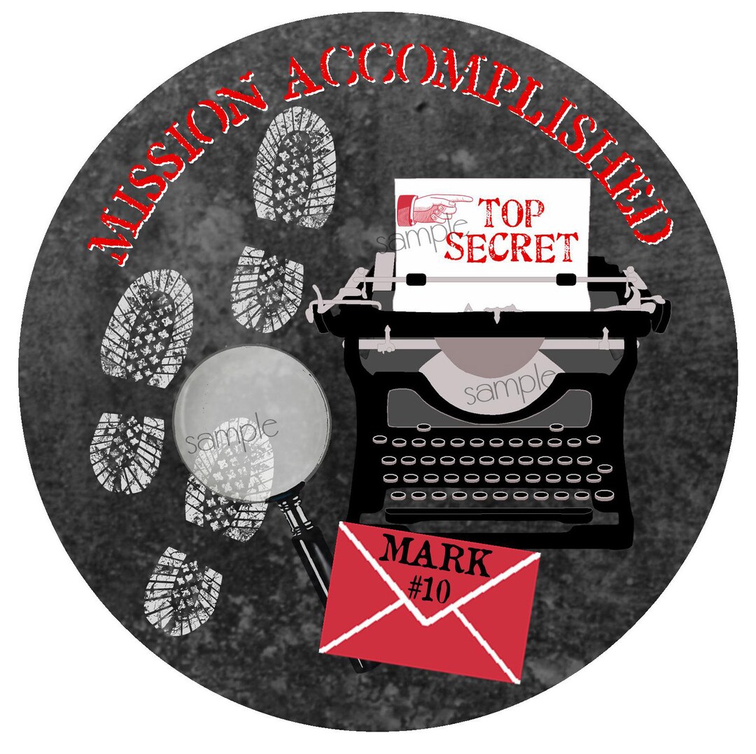 Spy Party Stickers, Secret Agent, Detective, Top Secret Stickers, Spy ...