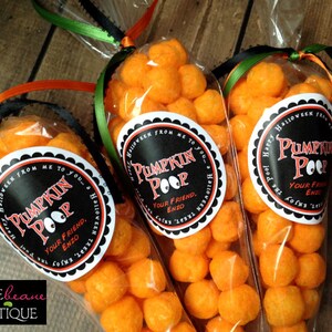 Halloween Stickers - Pumpkin Poop - Favor Bag Stickers - Halloween ...