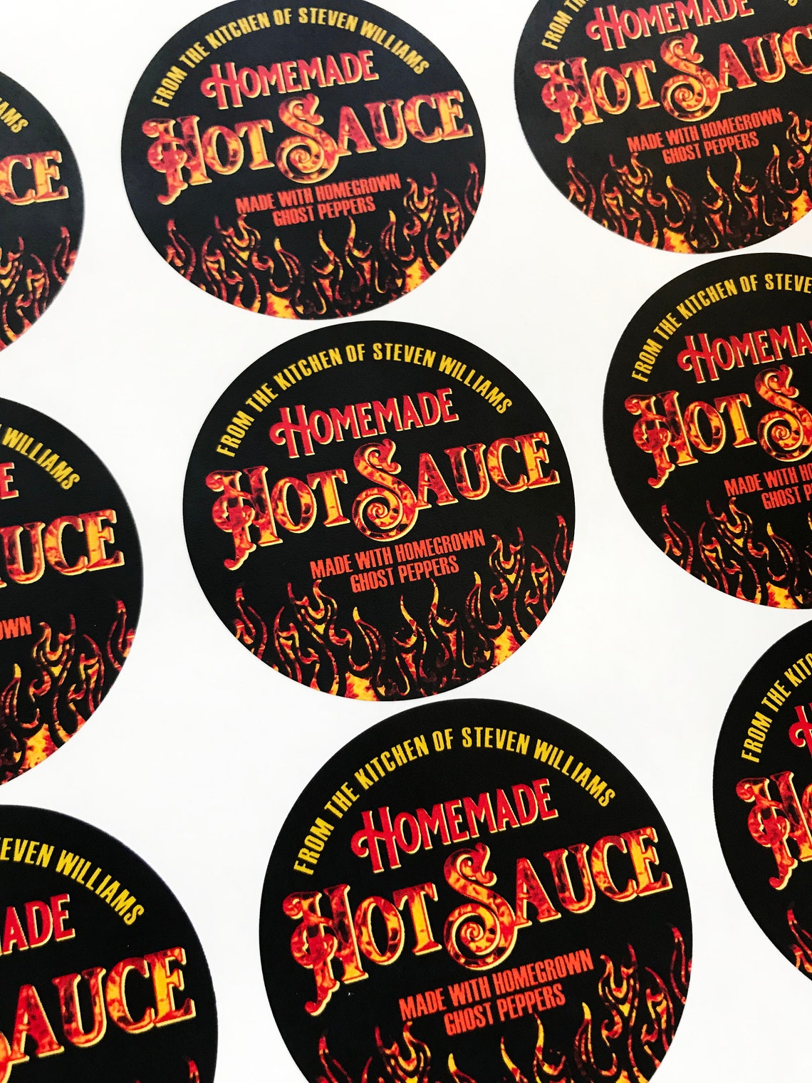 Hot Sauce Labels - Homemade Hot Sauce Stickers - Homemade Hot Pepper ...