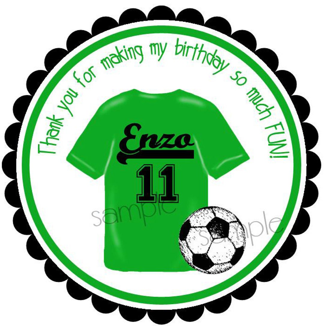 Soccer Stickers, Soccer Favor Labels, Soccer Party, Soccer Ball, Jersey ...