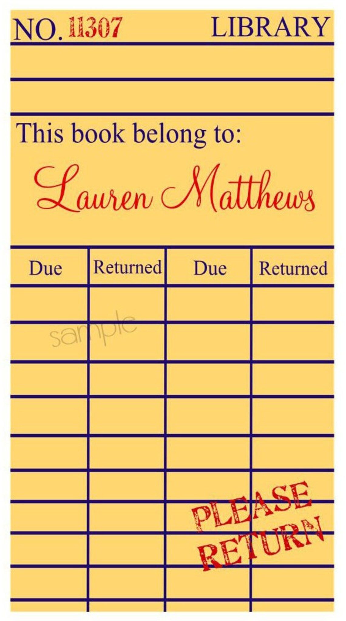 Personalized Library Book Stickers Library Book Ex Libris - Etsy