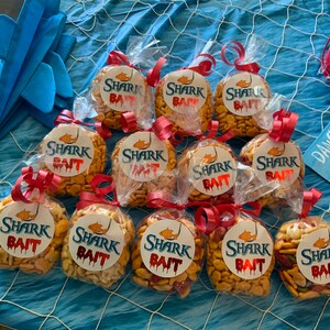 Shark Bait Stickers, Shark Chum Stickers, Shark Party, Shark Stickers ...