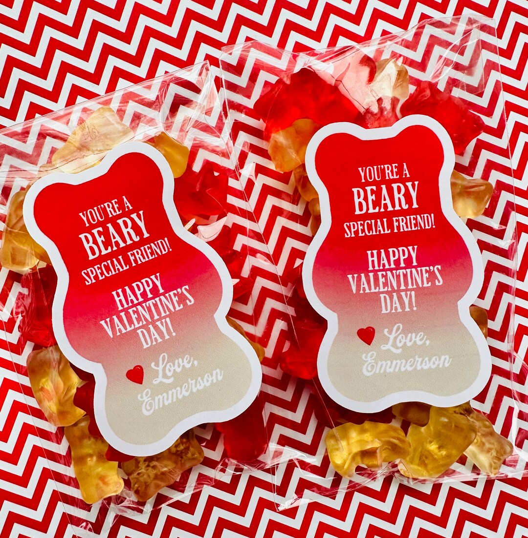 Gummy Bear Valentines, Gummy Bear Stickers, Gummy Bear Labels ...