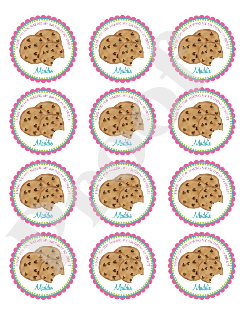 Cookie Stickers Chocolate Chip Cookies Baking Cooking | Etsy