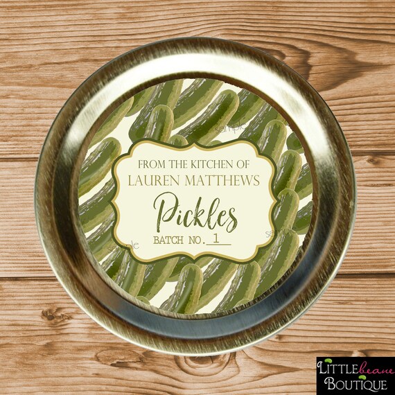 Pickle Canning Jar Labels, Sweet Pickle canning labels, Dill pickle jar ...