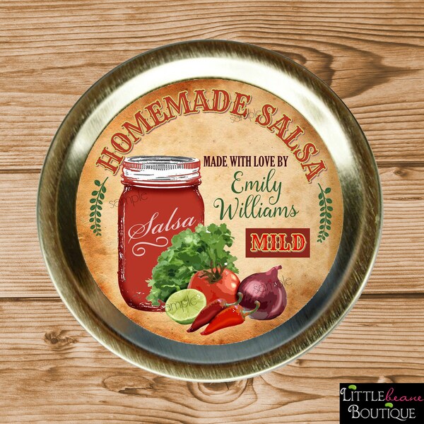 Salsa Label - Etsy