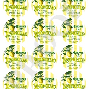 Custom Limoncello Labels, Vintage Lemon Style Labels, Italian Stickers ...