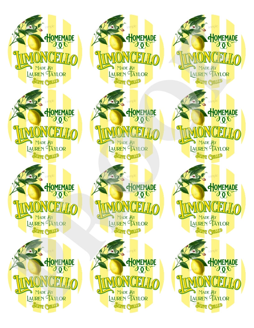 Custom Limoncello Labels Vintage Lemon Style Labels Italian - Etsy
