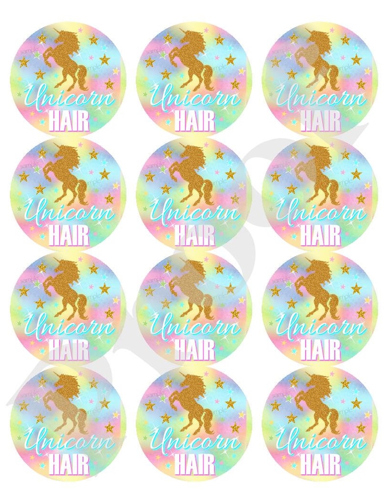 Unicorn Stickers Unicorn Birthday Party Unicorn Labels - Etsy