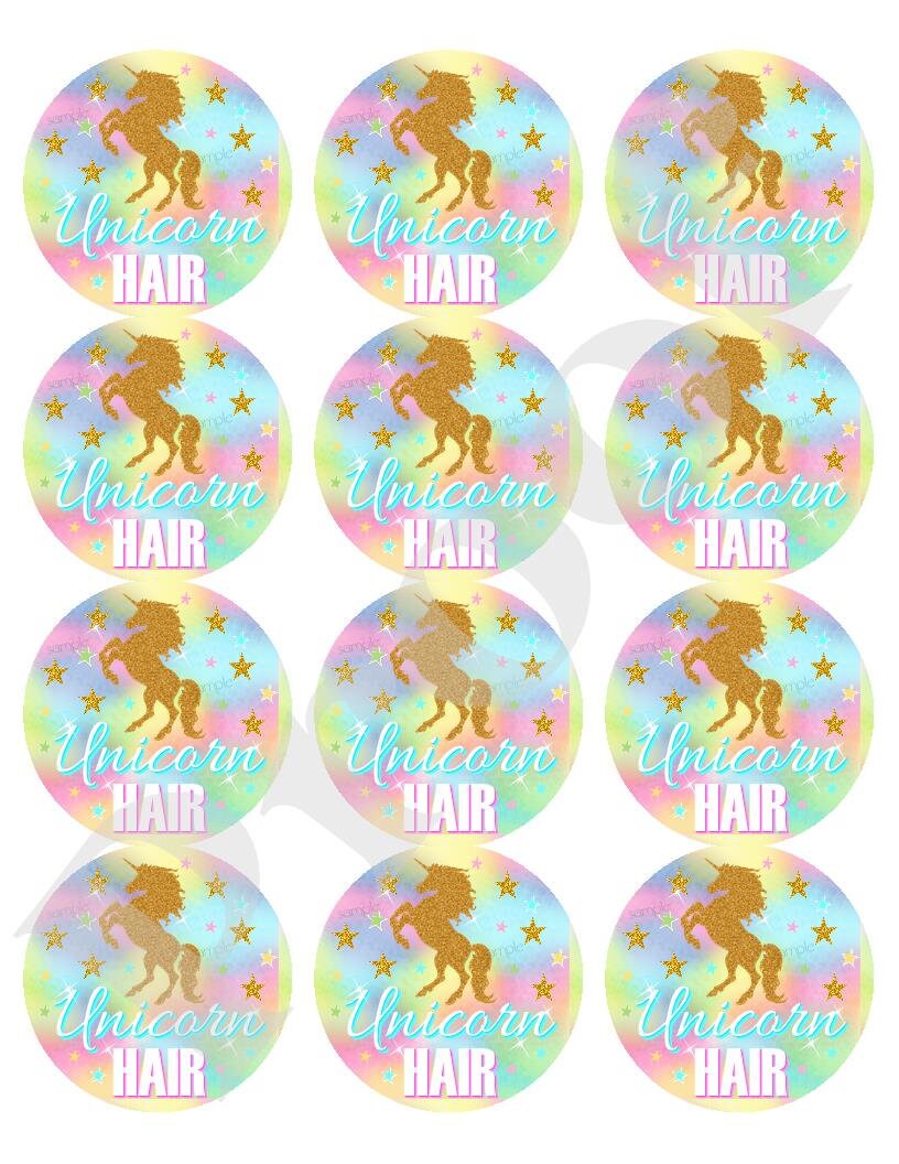 Unicorn Stickers Unicorn Birthday party Unicorn Labels | Etsy