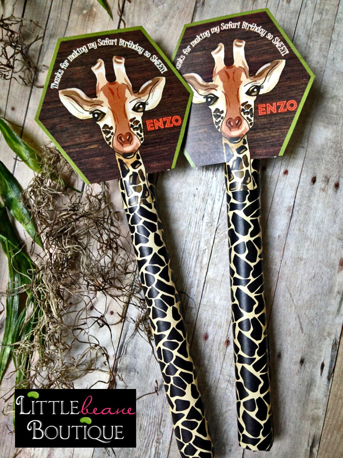 Printable Safari Party Favor DIY Giraffe Candy Favor - Etsy