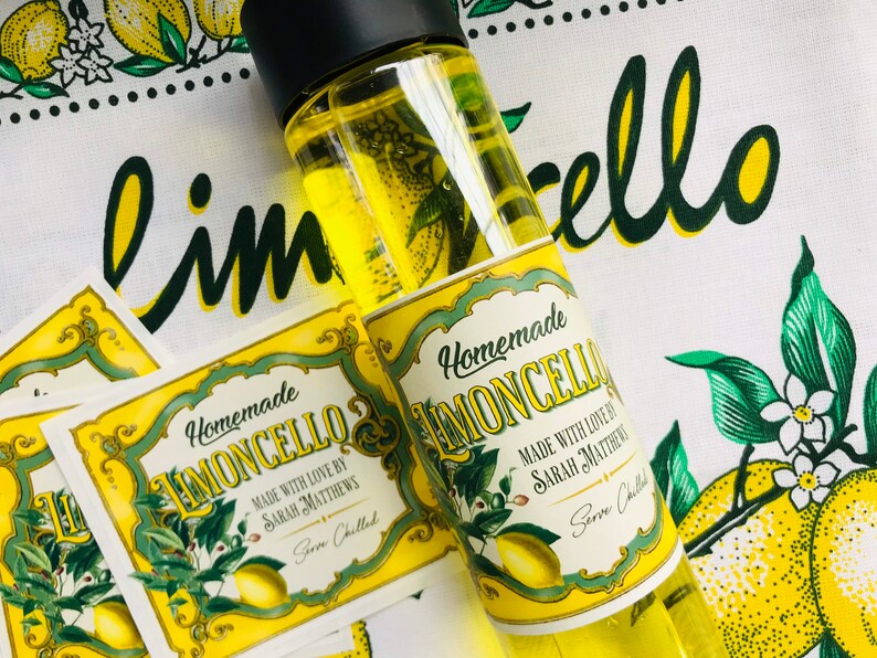 Custom Limoncello Labels Large Homemade Limoncello Labels - Etsy