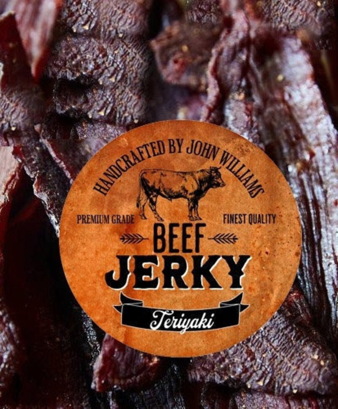 Homemade Beef Jerky Labels, Handcrafted Jerky Labels, Personalized ...