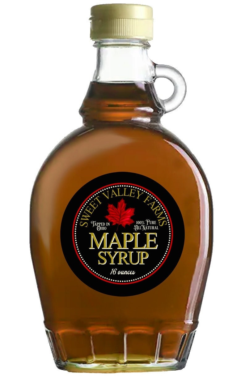 Custom Maple Syrup Labels Customized Labels Syrup Stickers maple Syrup ...