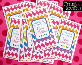 Personalized Library Book Stickers Library book Ex Libris