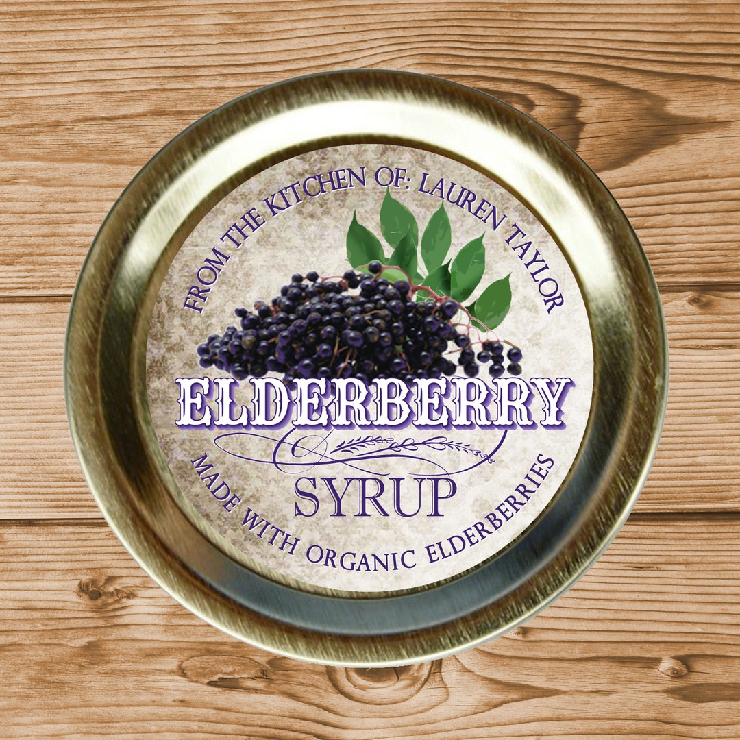 Elderflower Labels, Elderberry Jar Labels, Elderberry Syrup Labels ...