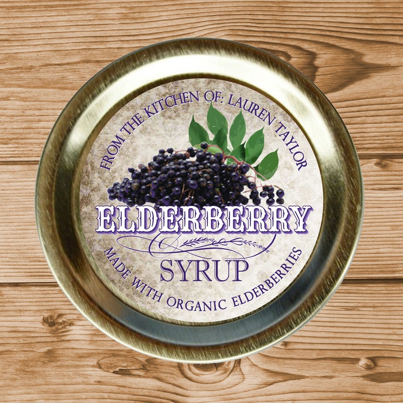 Elderflower Labels Elderberry Jar Labels Elderberry Syrup | Etsy
