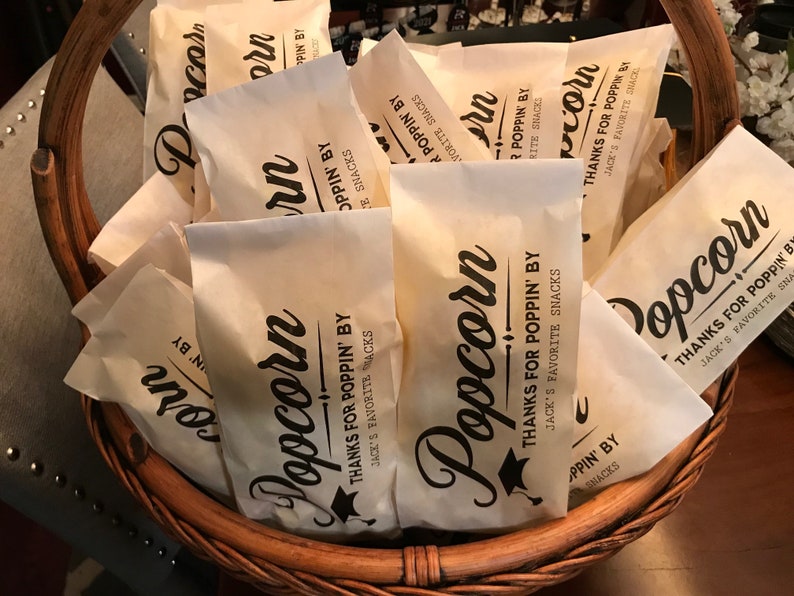 Personalized Popcorn Bags Custom Popcorn Bags Graduation - Etsy