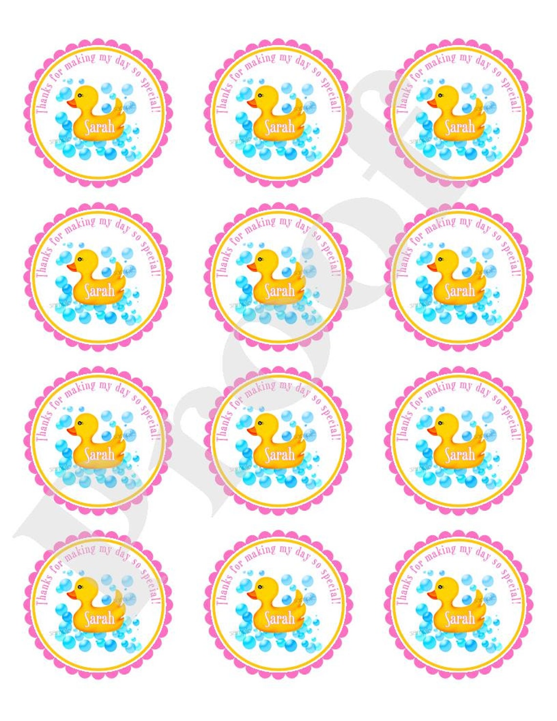Rubber Ducky Stickers Rubber Duck Baby Shower Stickers | Etsy