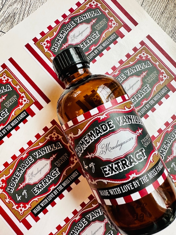 Vanilla Extract Bottle Labels