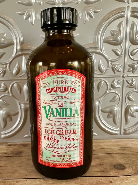 Antique Vanilla Extract Labels - Vanilla extract Labels - Vintage ...