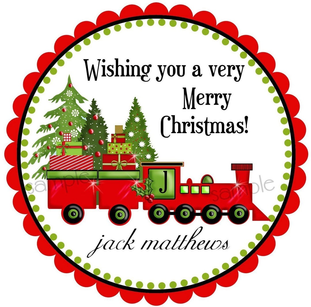 Christmas Train Stickers, Santas Train, Santa Claus, Holiday, Christmas ...