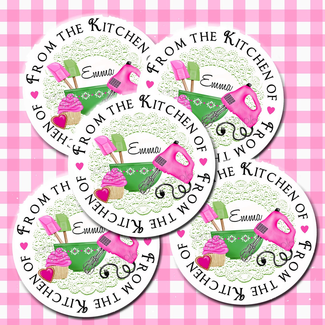 Kitchen Stickers Preppy Baking Cupcake Baking Labels - Etsy