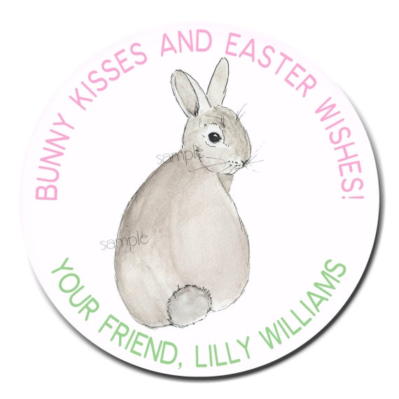 Easter Stickers - Easter Bunny Labels - kids Easter Stickers - Gift ...