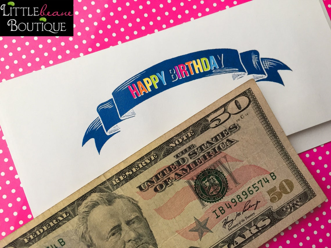 Personalized Birthday Money Envelopes, Girls, Boys, Money Gift ...