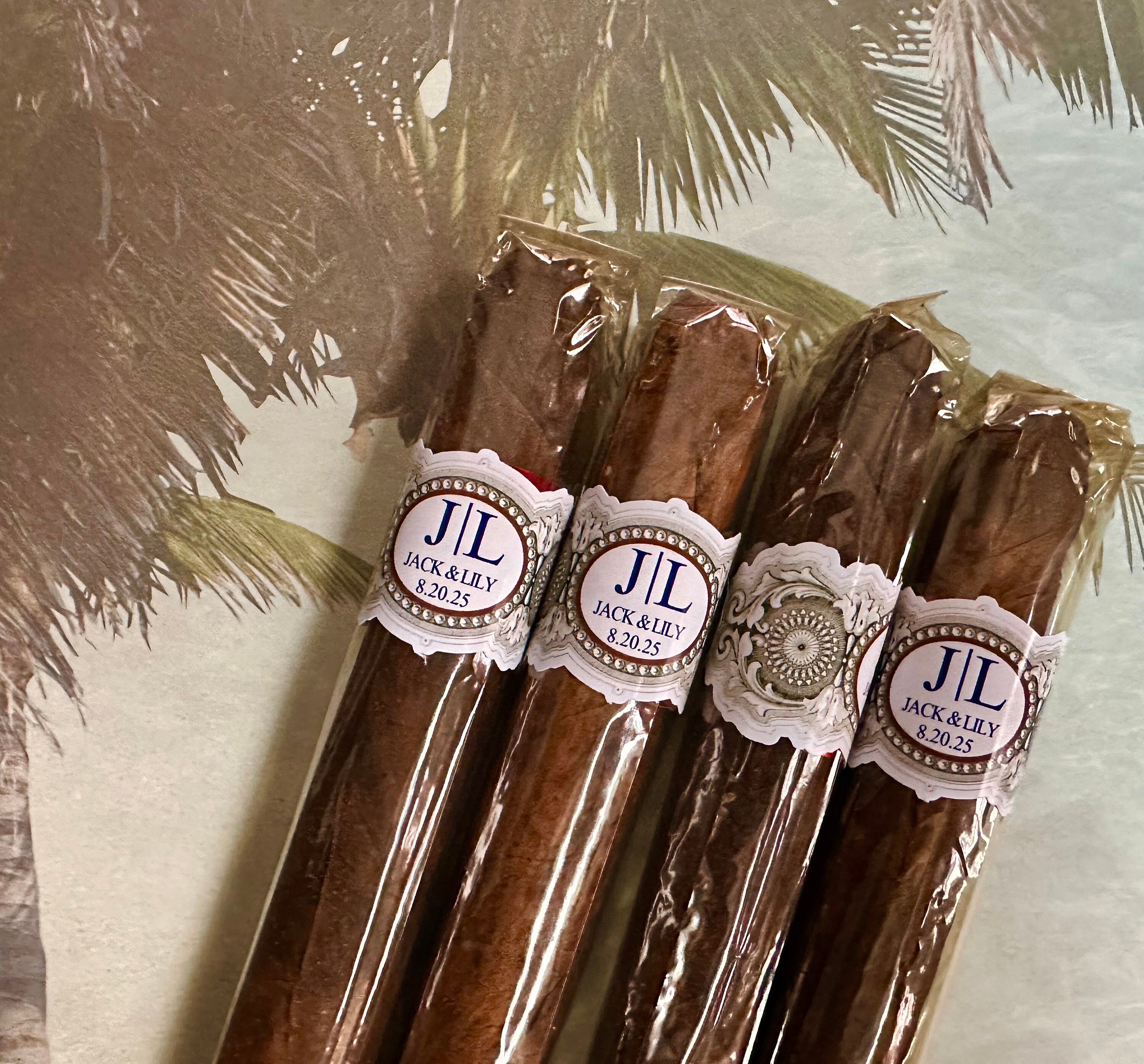 Personalized Monogram Cigar Bands Custom Wedding Birthday Bar Labels ...