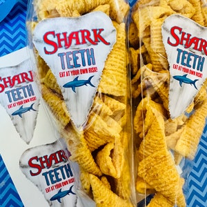 Shark Bait Stickers, Shark Teeth Stickers, Shark Party Labels, Shark ...