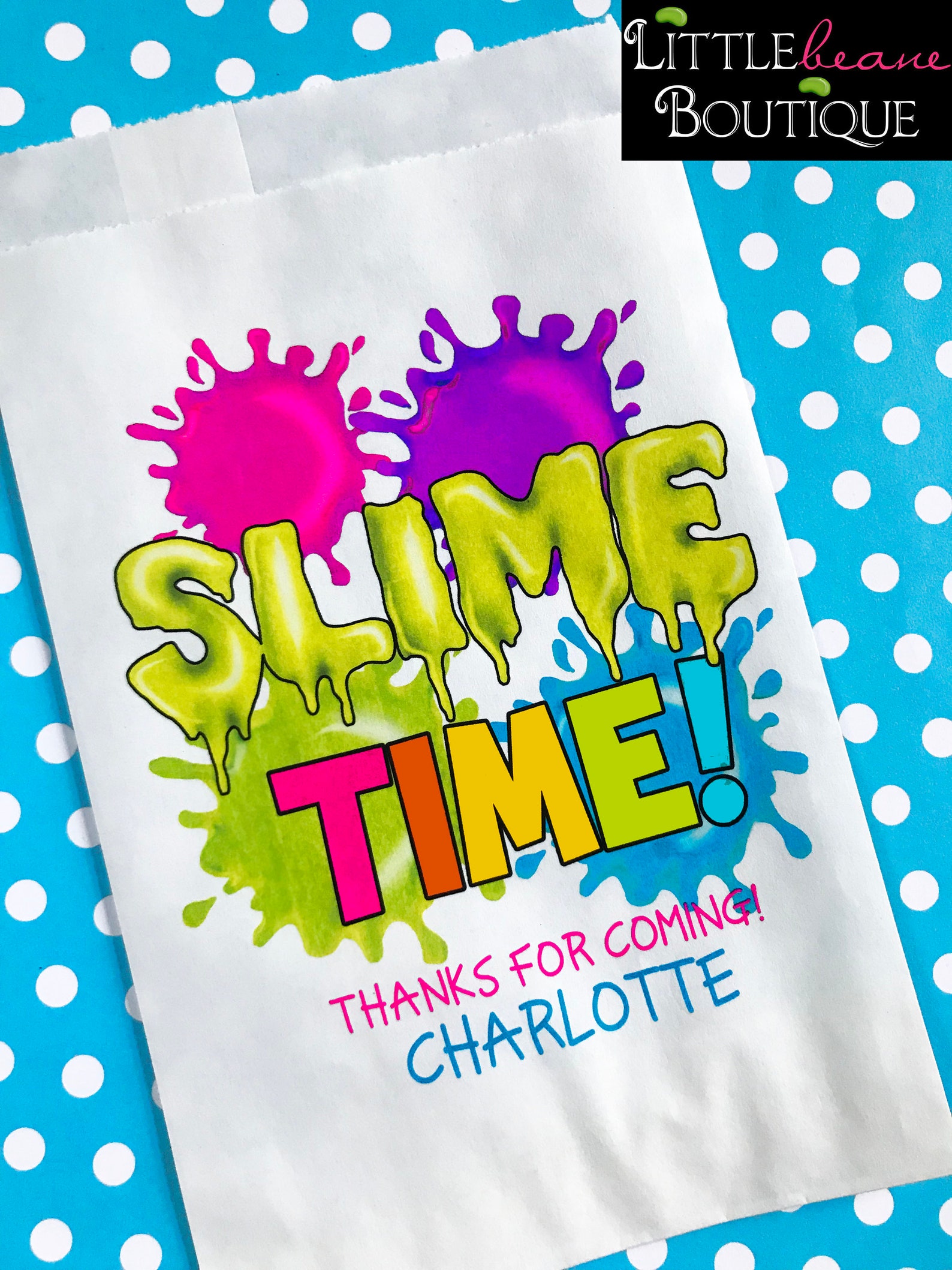 Slime Favor Bags Slime Party Slime Birthday Partyslime - Etsy