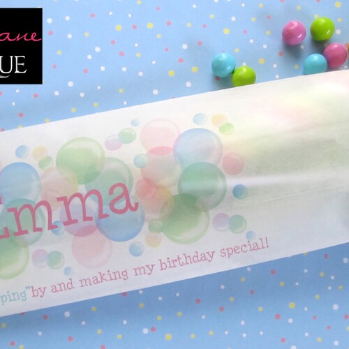 Bubbles Birthday Party Bubble Waterbottle Labels Bubble | Etsy