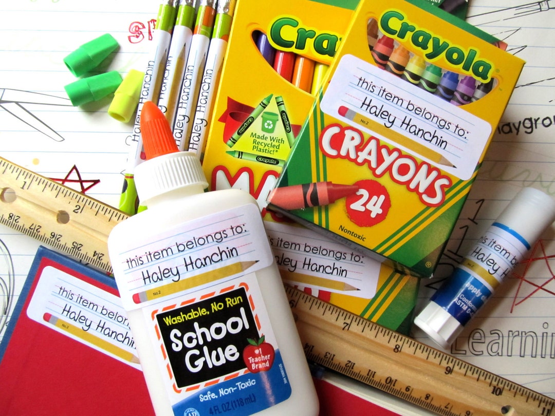 Printable Back to School Stickers, DIY, Labels, Pencil Labels, School ...