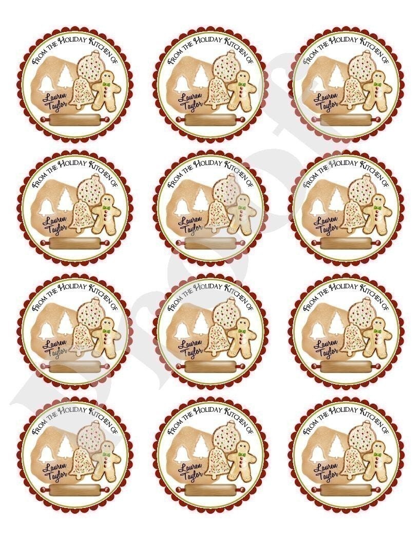 Christmas Stickers Baking Christmas Cookies Holiday - Etsy